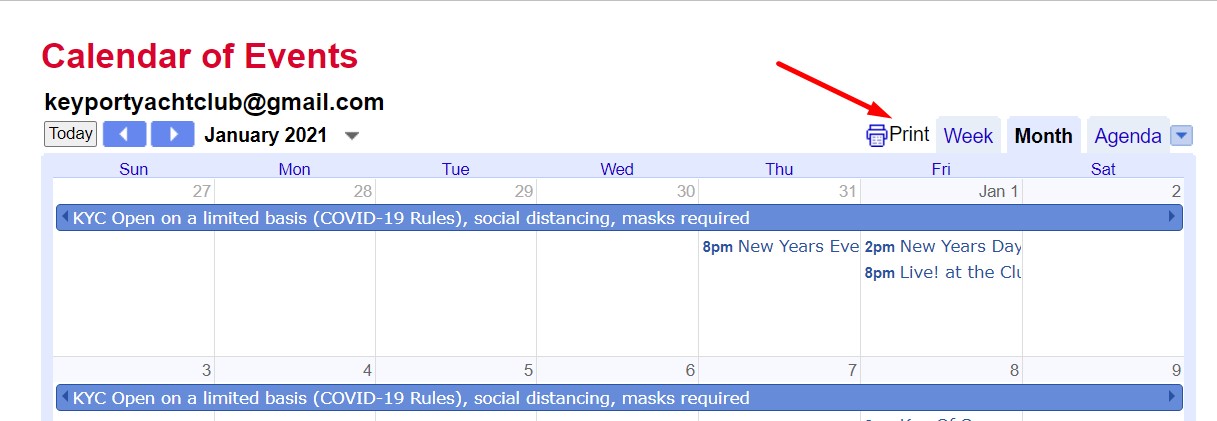 Keyport Yacht Club > News & Events > Calendar